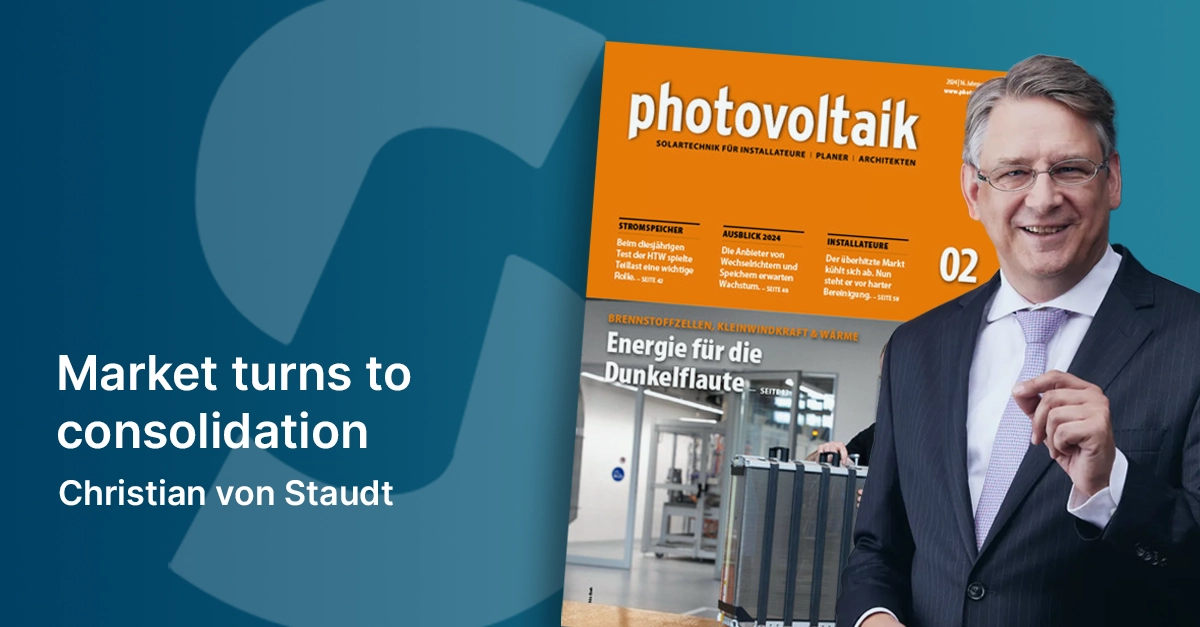 Christian von Staudt: Market turns to consolidation - Steinbeis Mergers ...