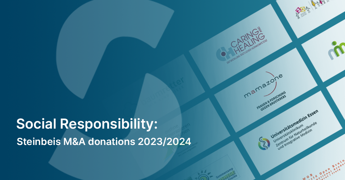 Social Responsibility: Steinbeis M&A donations 2023/2024 - Steinbeis ...